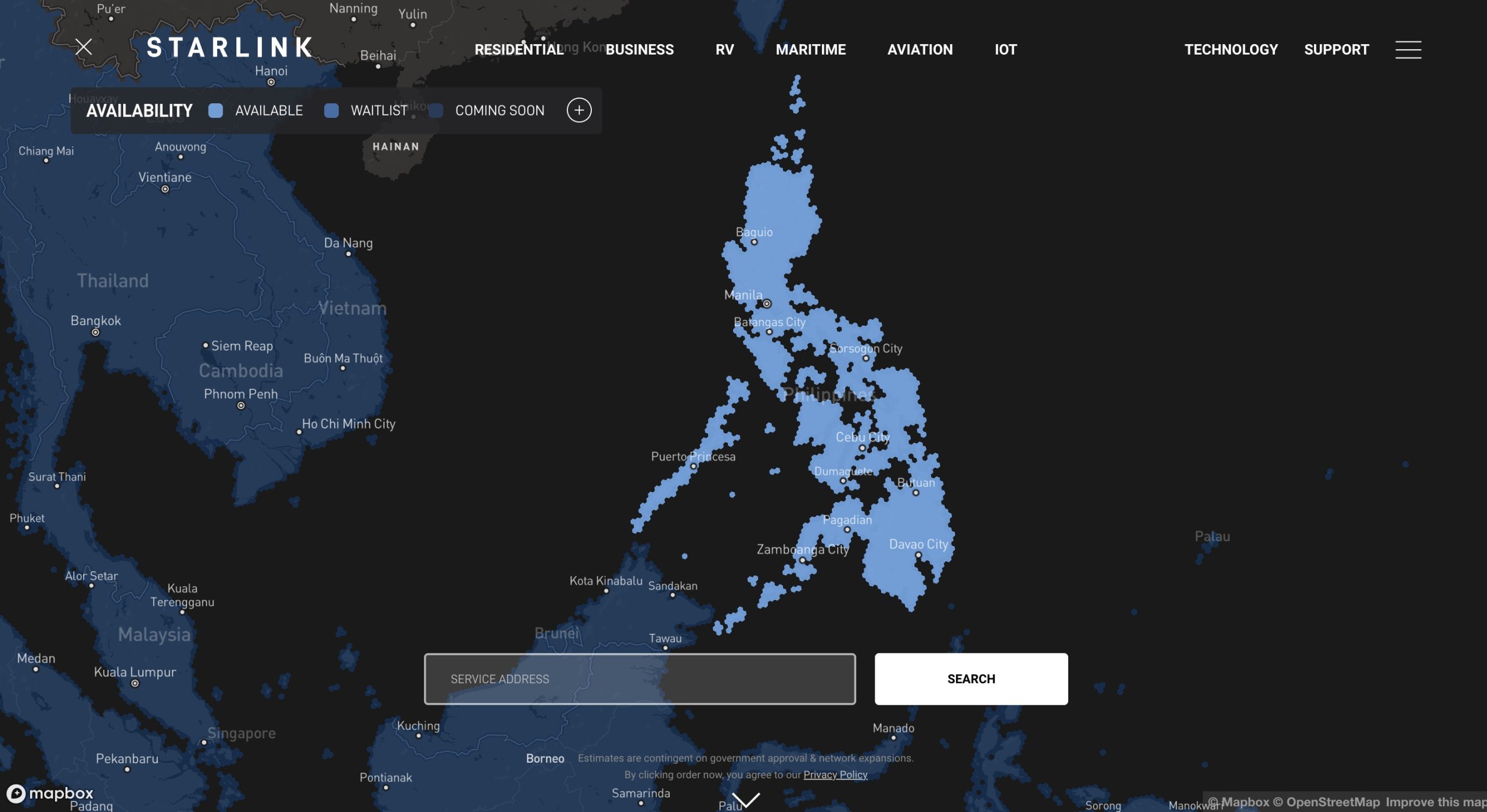 Starlink, SpaceX's satellite internet service, is now accessible in the ...